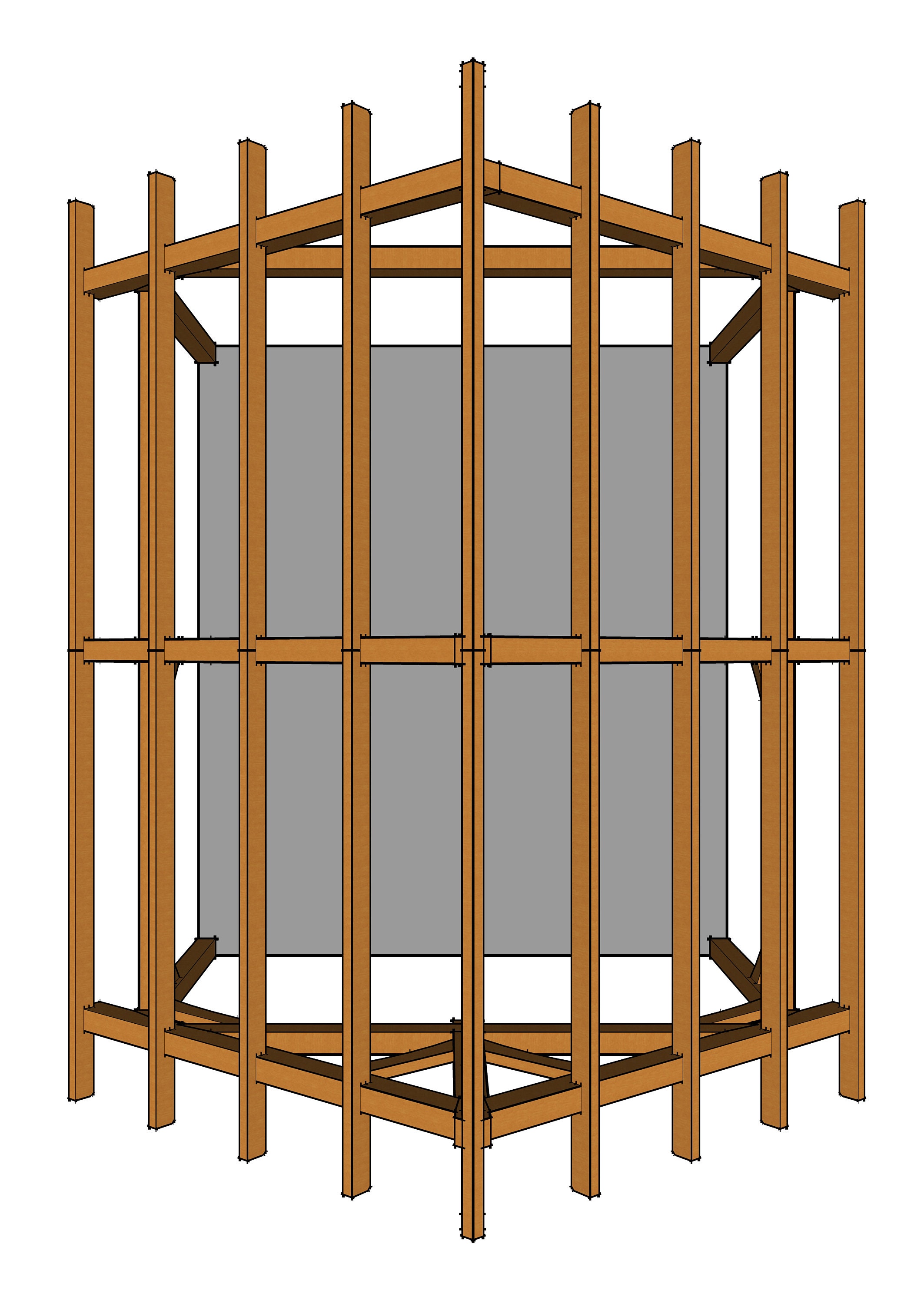 19x22 King Post Plan - Etsy