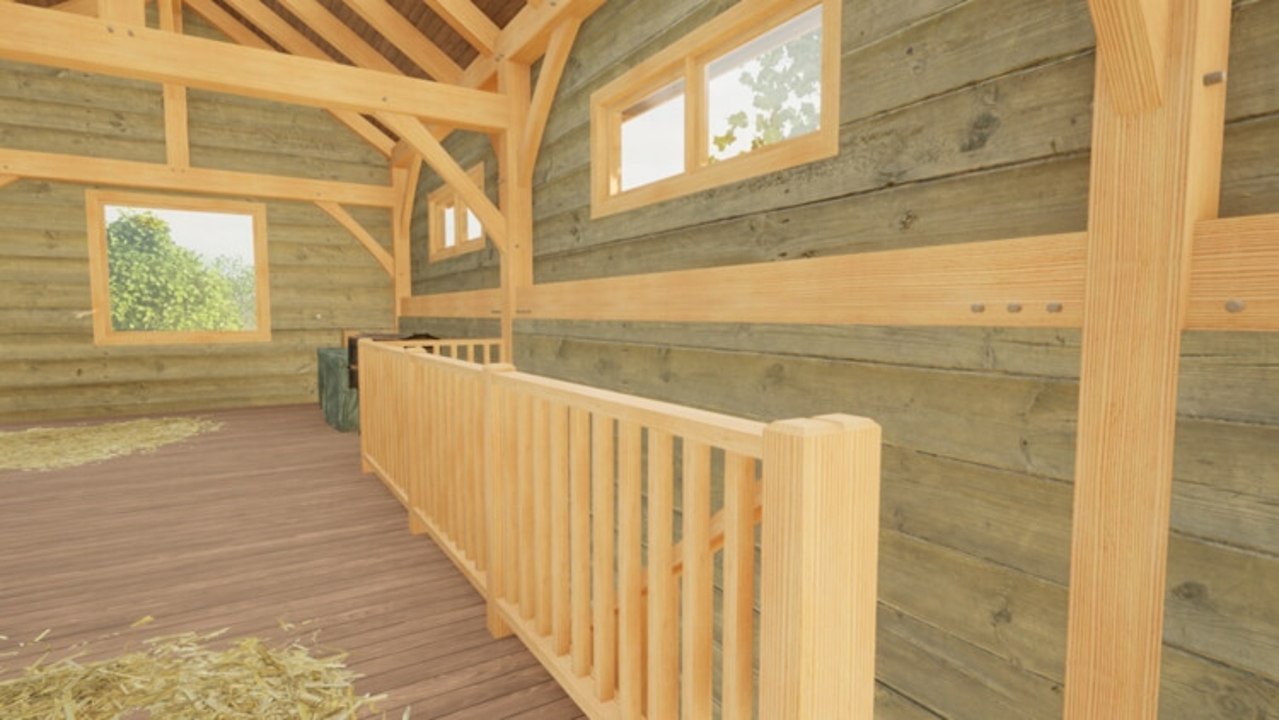 40×42 Timber Frame Horse Barn - Etsy