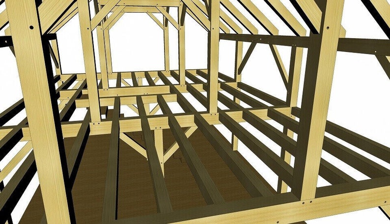 24×36 Heavy Timber Barn Plan - Etsy