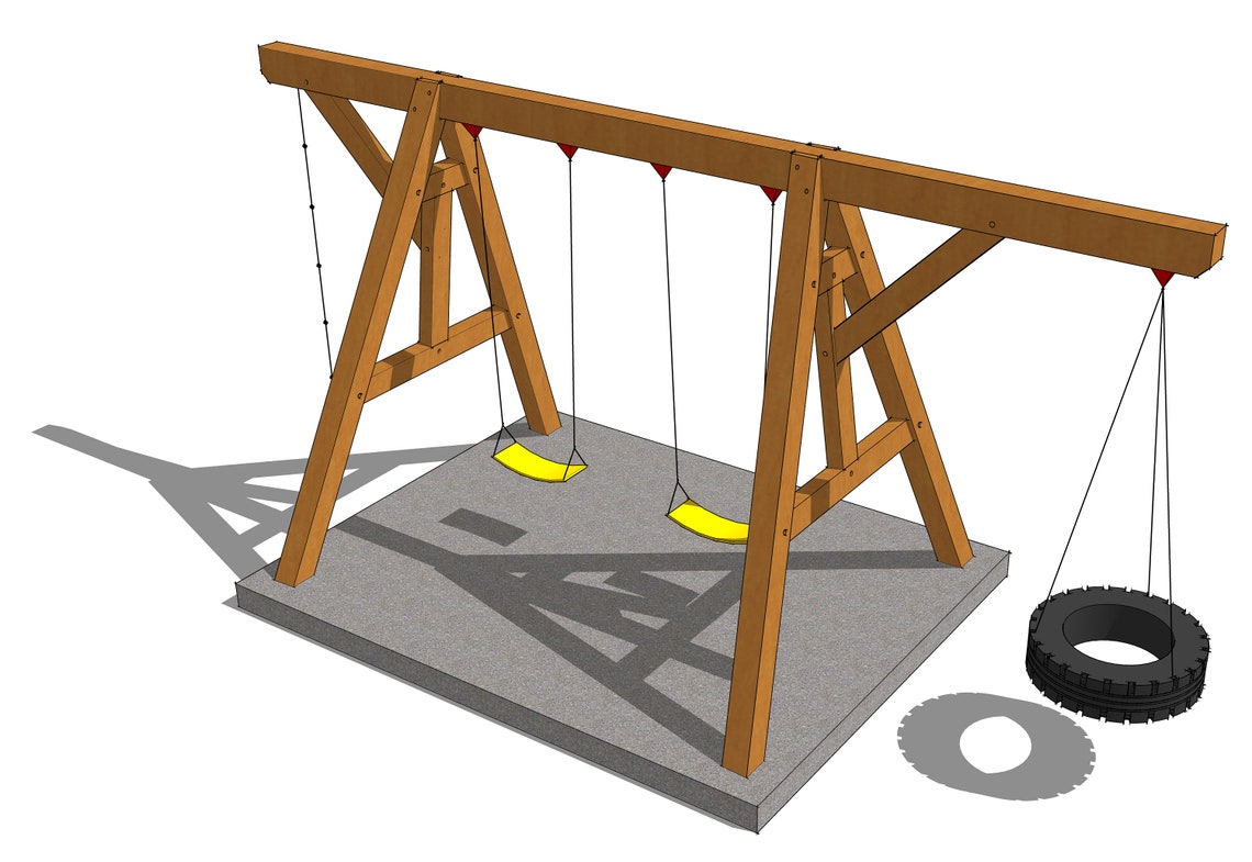 Wooden Swing Set Plan - Etsy