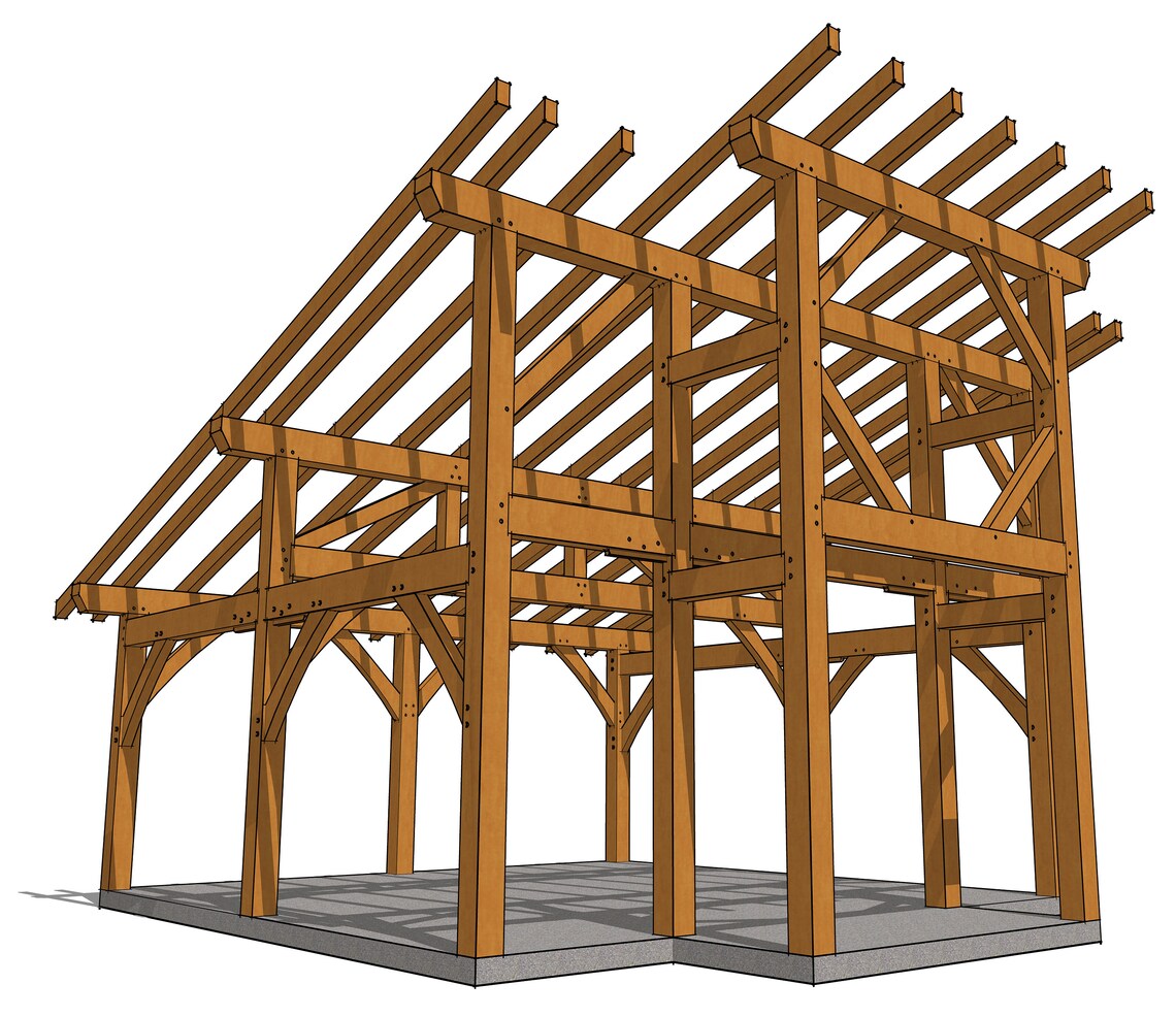 20×20 Lean-to Plan - Etsy