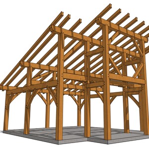 20×20 Lean-to Plan - Etsy