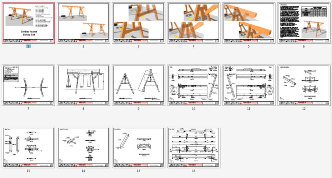 Wooden Swing Set Plan - Etsy