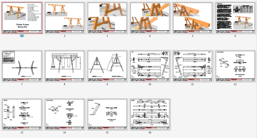 Wooden Swing Set Plan - Etsy