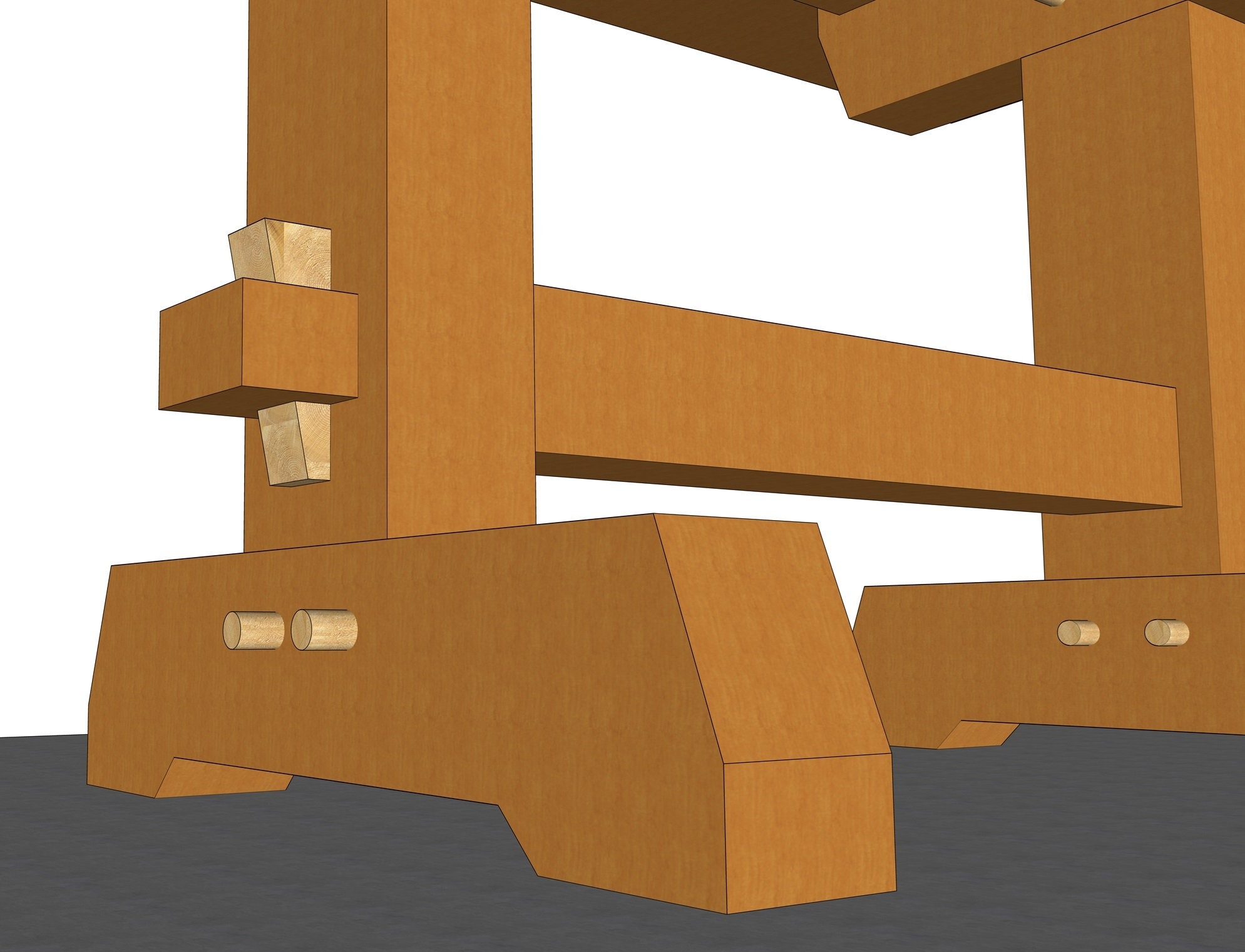 Timber Frame Dining Table Plan - Etsy