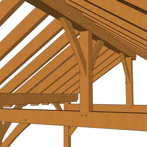 16×24 King Post Plan - Etsy