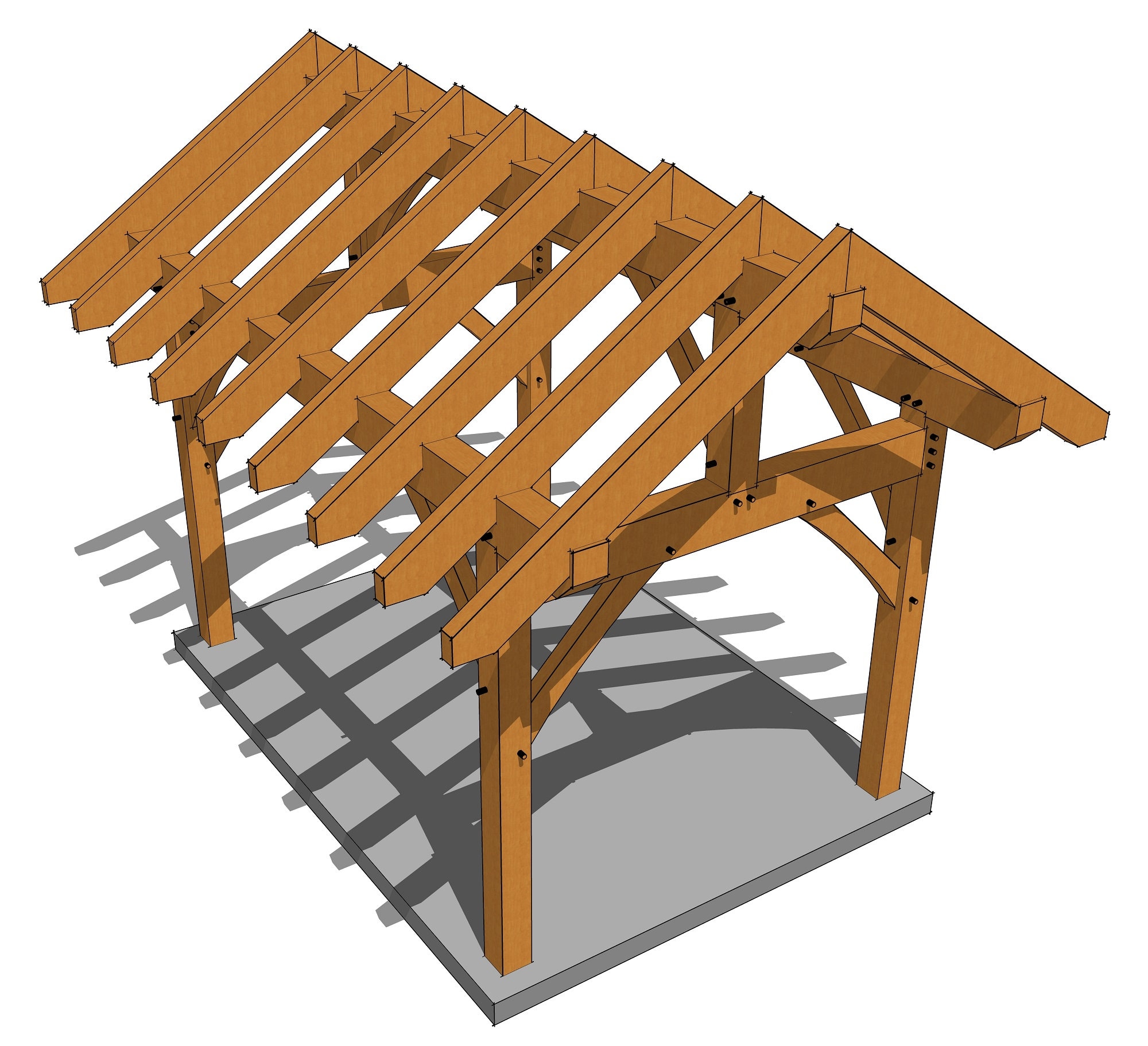 10x14 King Post Plan - Etsy