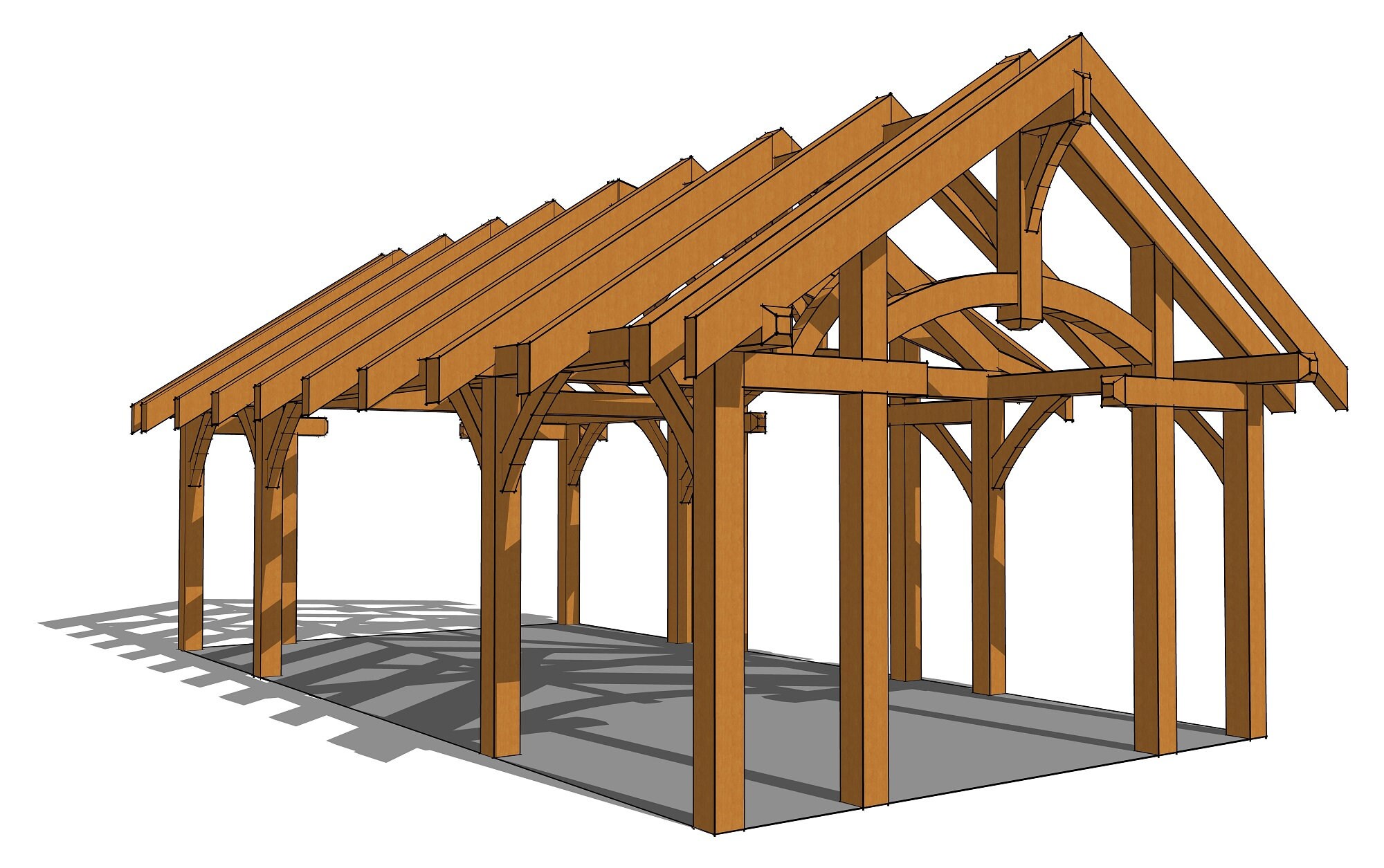 16x32 Timbered Pavilion Etsy