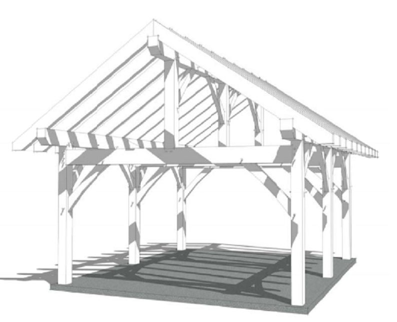 16×18 Timber Frame Plan - Etsy