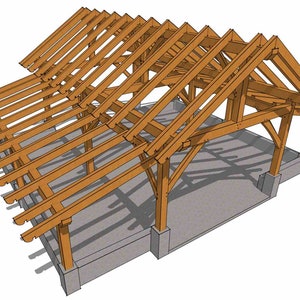 32×28 Timber Frame Monitor Barn - Etsy