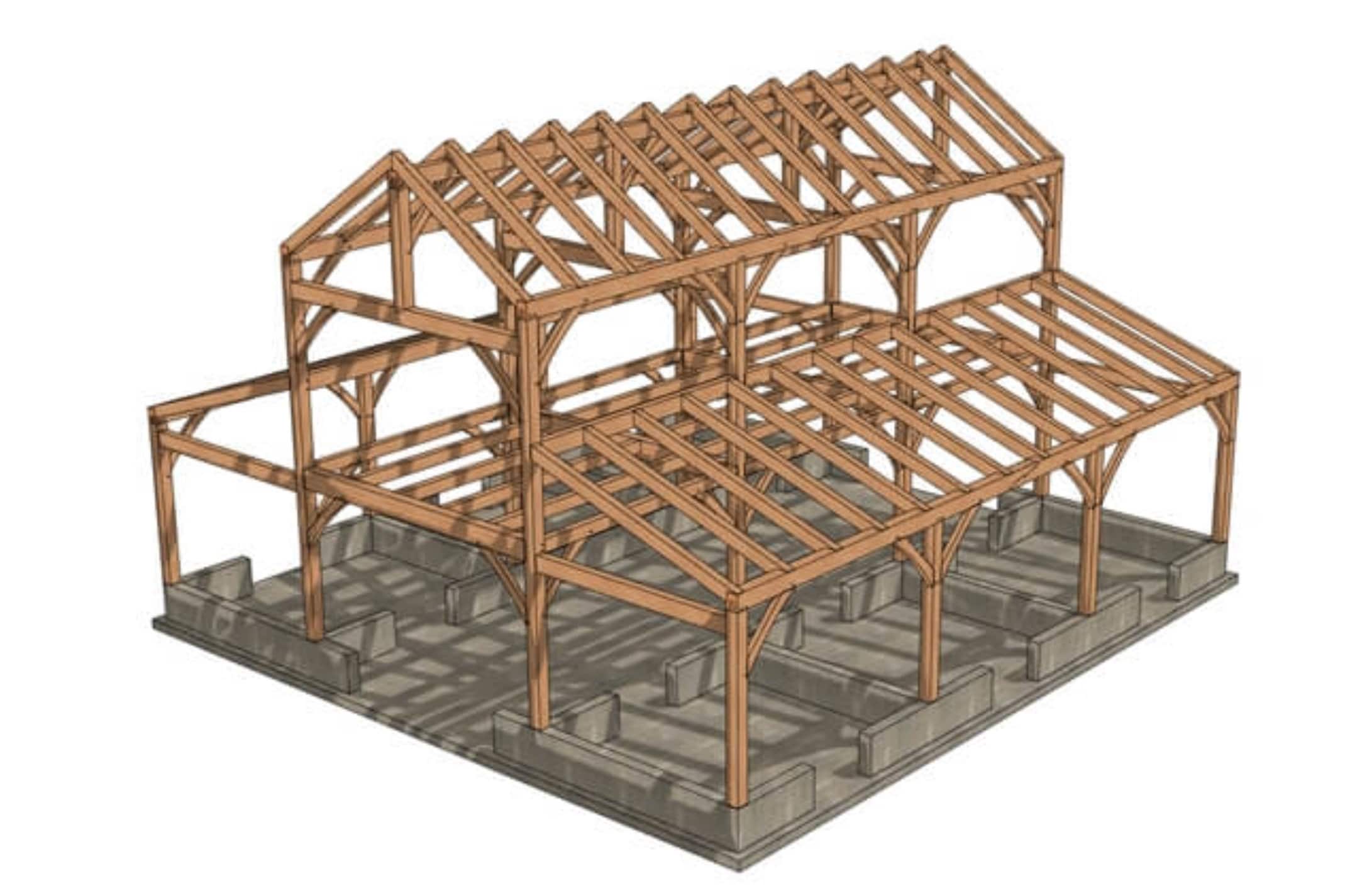 40×42 Timber Frame Horse Barn - Etsy