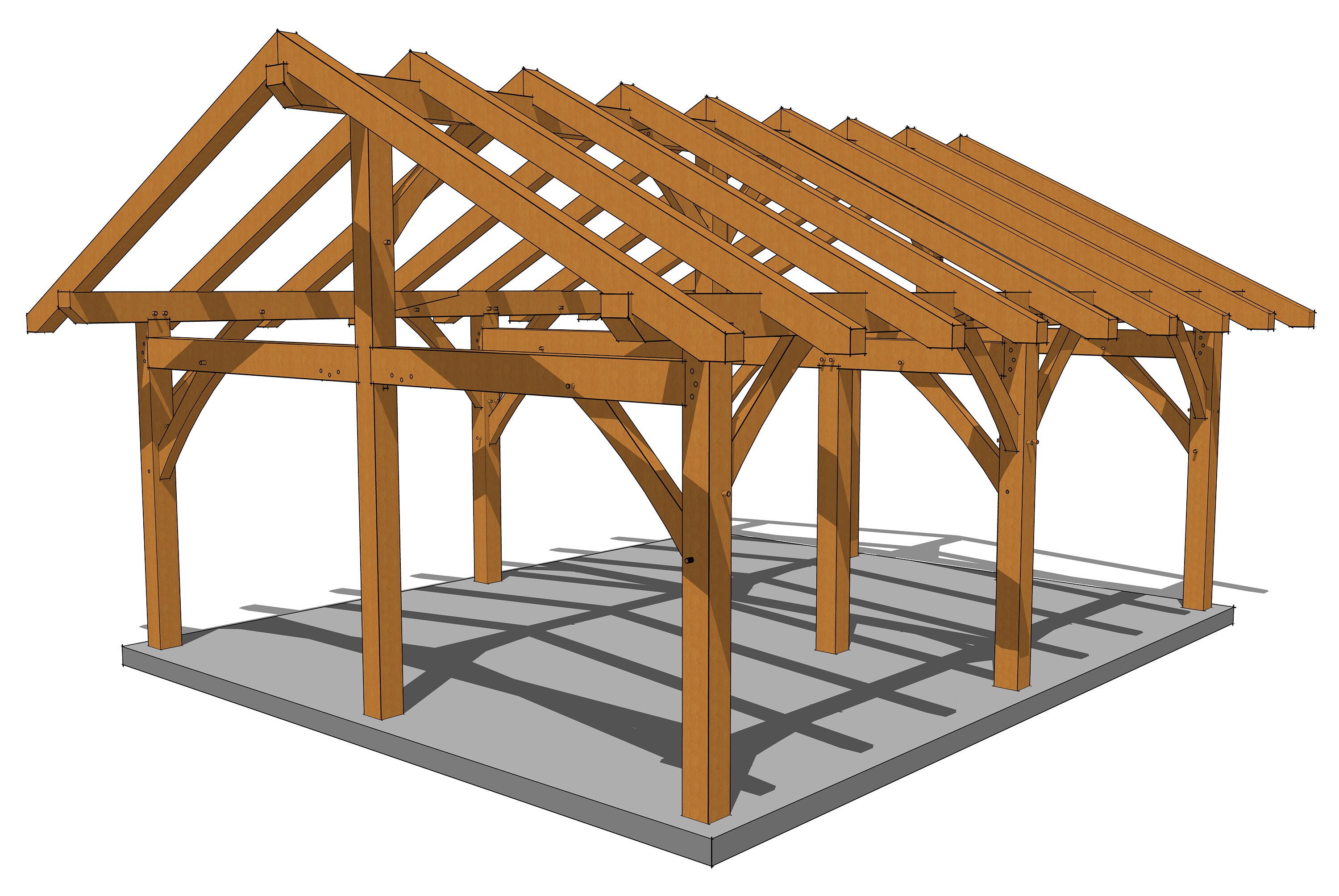 20×24 King Post Timber Frame - Etsy