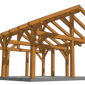 24×24 King Post Plan - Etsy