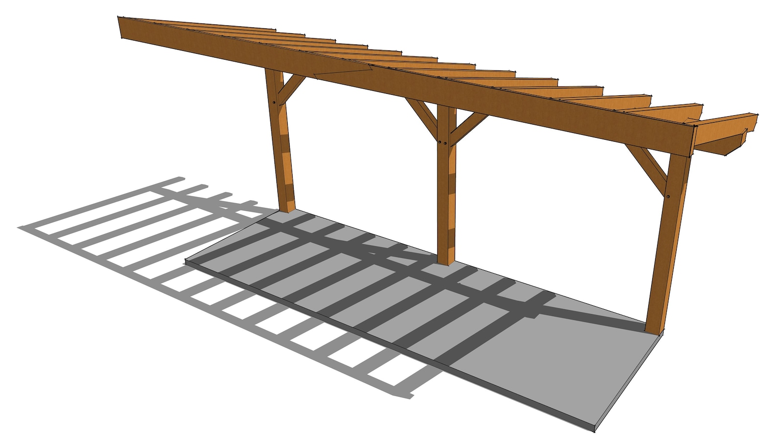Timber Frame Shed Roof Plan - Etsy
