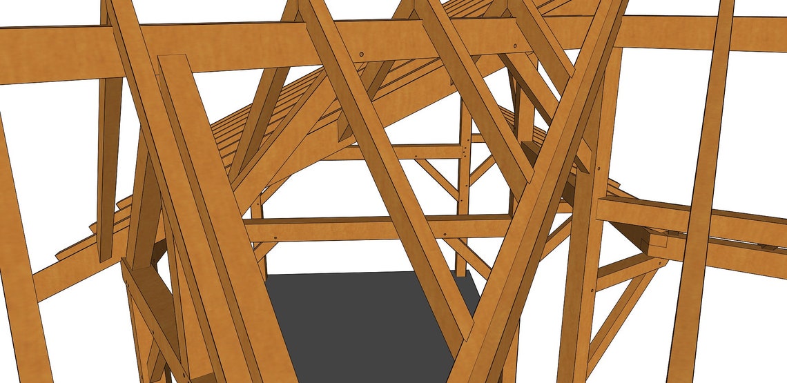 14×28 Winged Shed Pavilion - Etsy