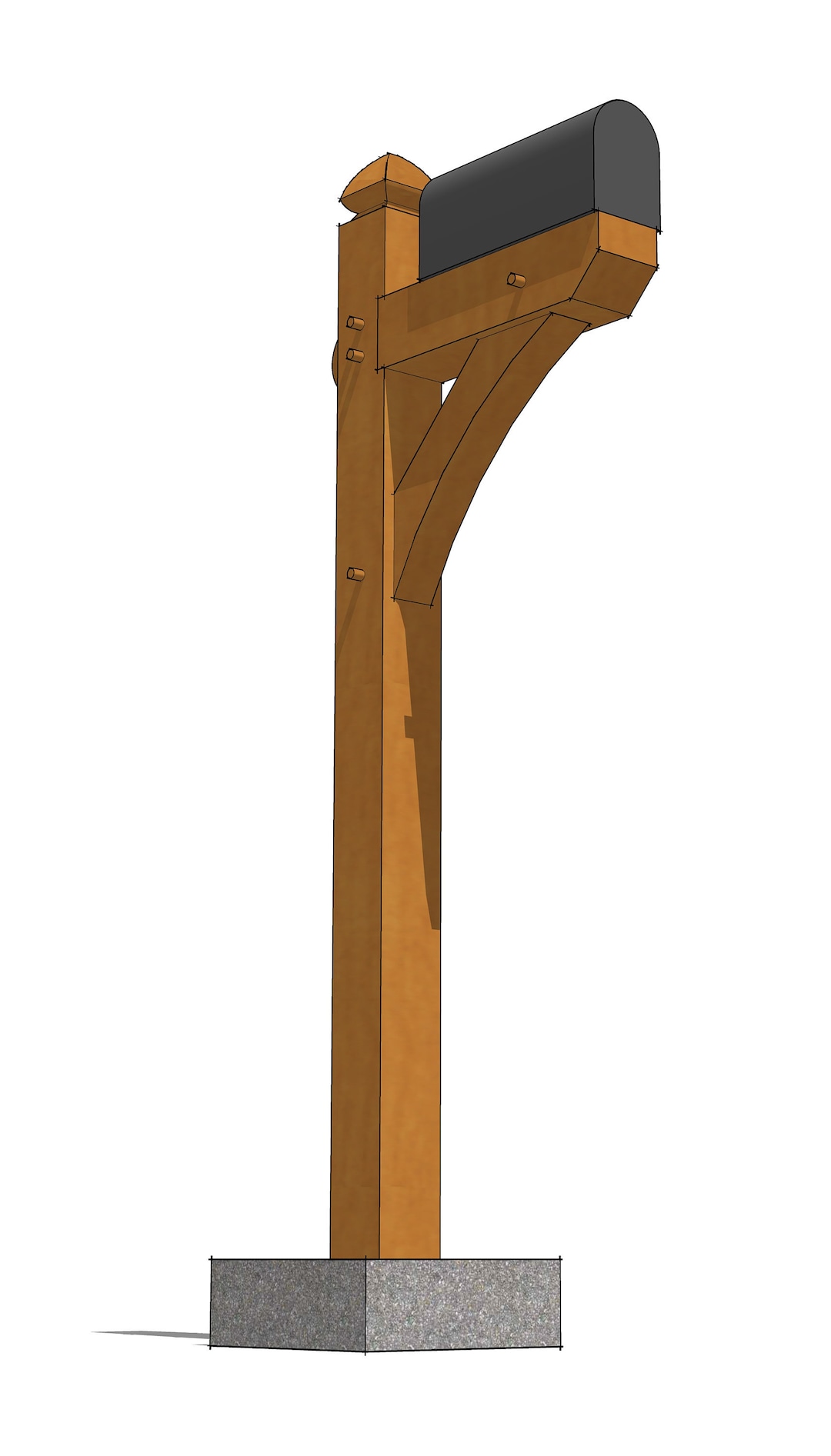 Heavy Timber Mailbox Post Plan - Etsy