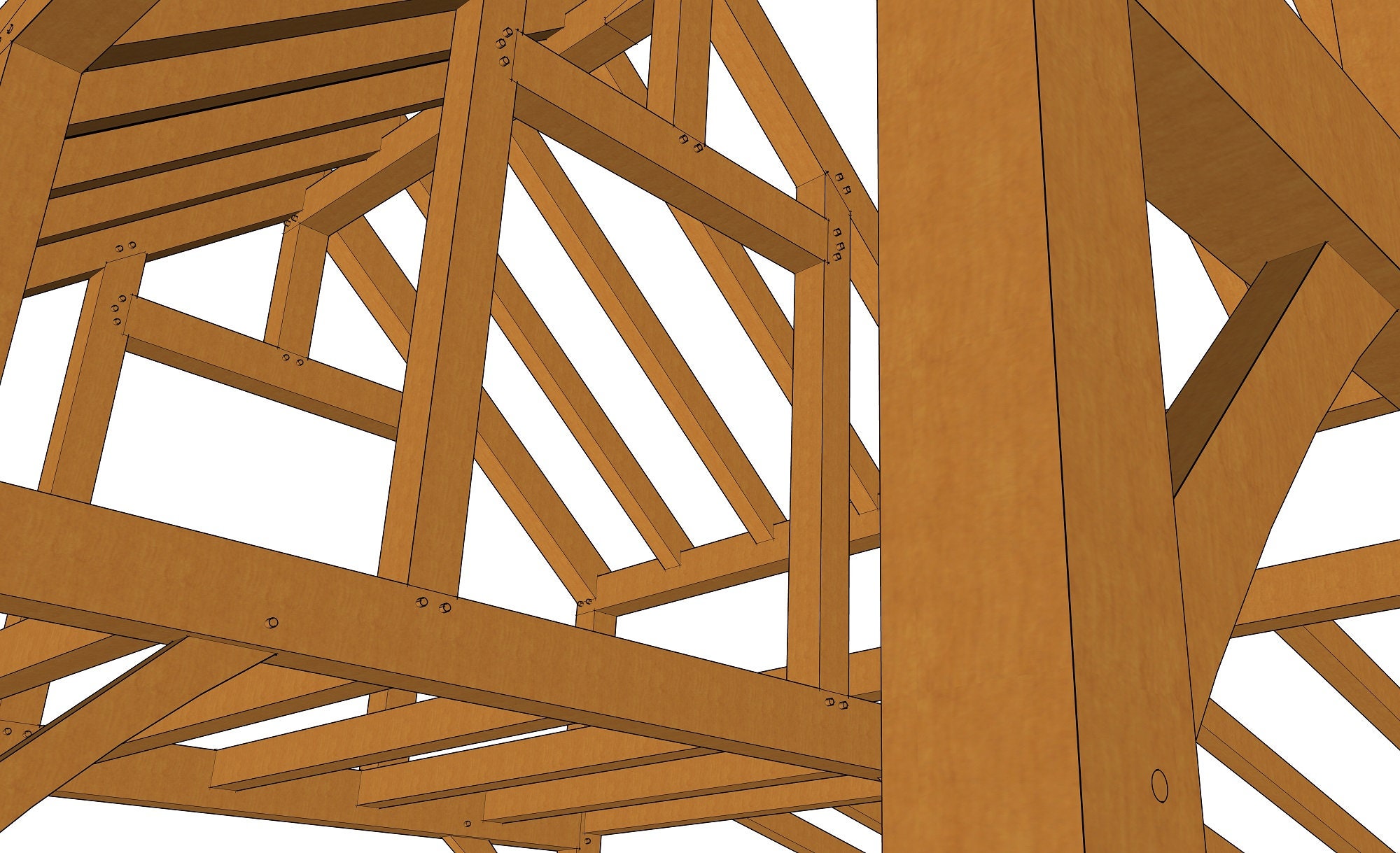 Train Timber Frame Cabin Plan
