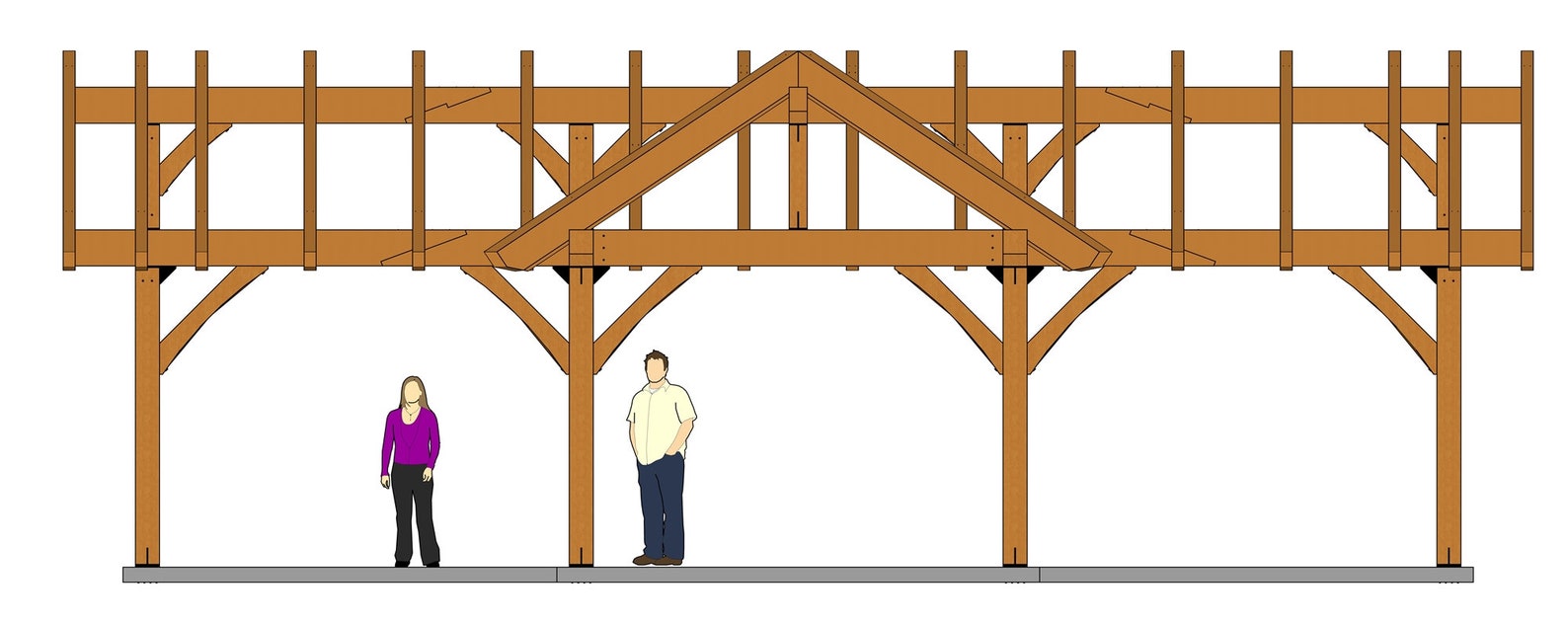 Three Gable Post and Beam Pavilion Plan - Etsy
