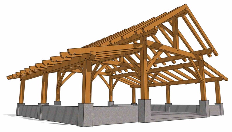 32×28 Timber Frame Monitor Barn - Etsy