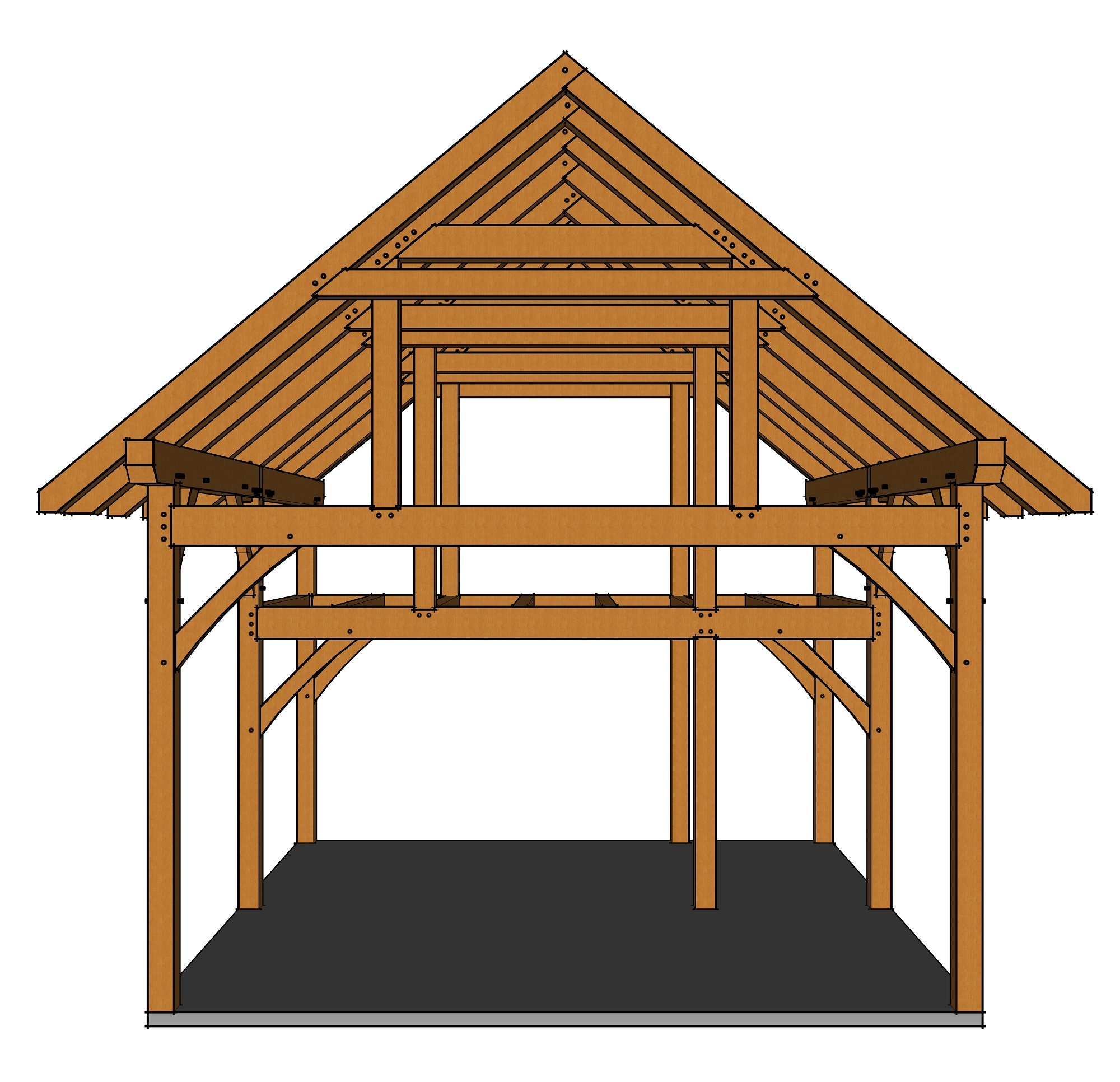 20x24 Timber Frame Plan With Loft - Etsy Canada