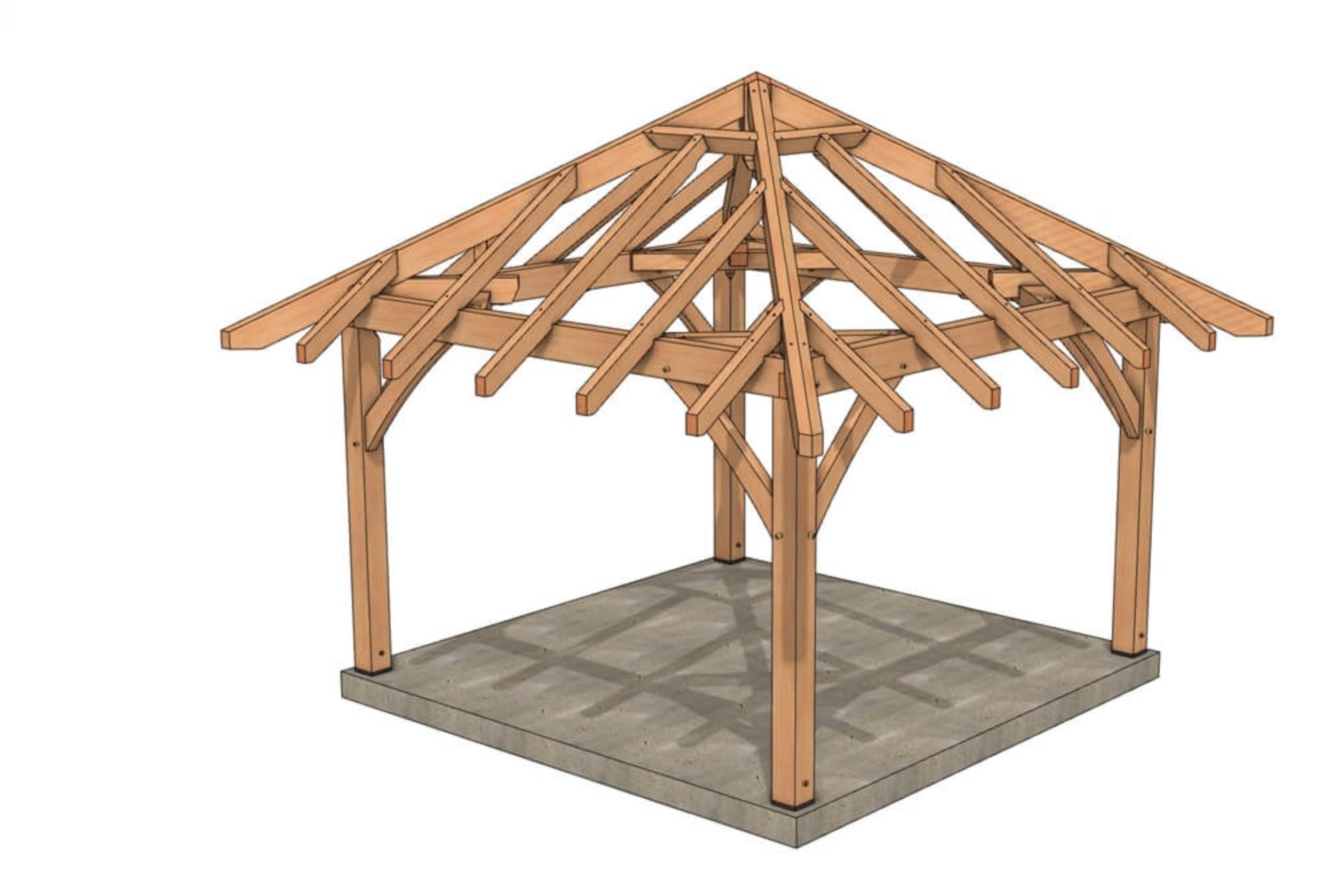 14×14 Hipped Roof Pavilion - Etsy