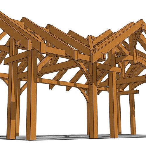 16x32 Timbered Pavilion Etsy