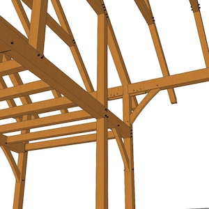 20x24 Timber Frame Plan With Loft - Etsy