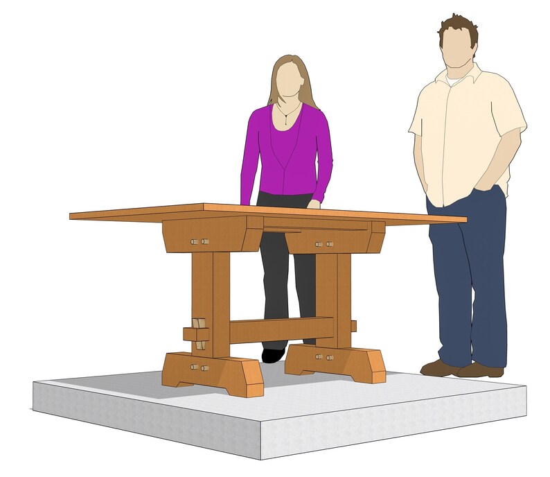 Timber Frame Dining Table Plan - Etsy