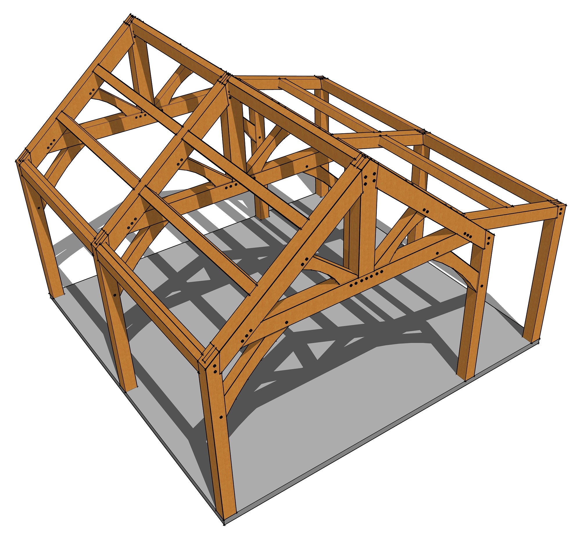 20x20 Timber Frame Plan - Etsy