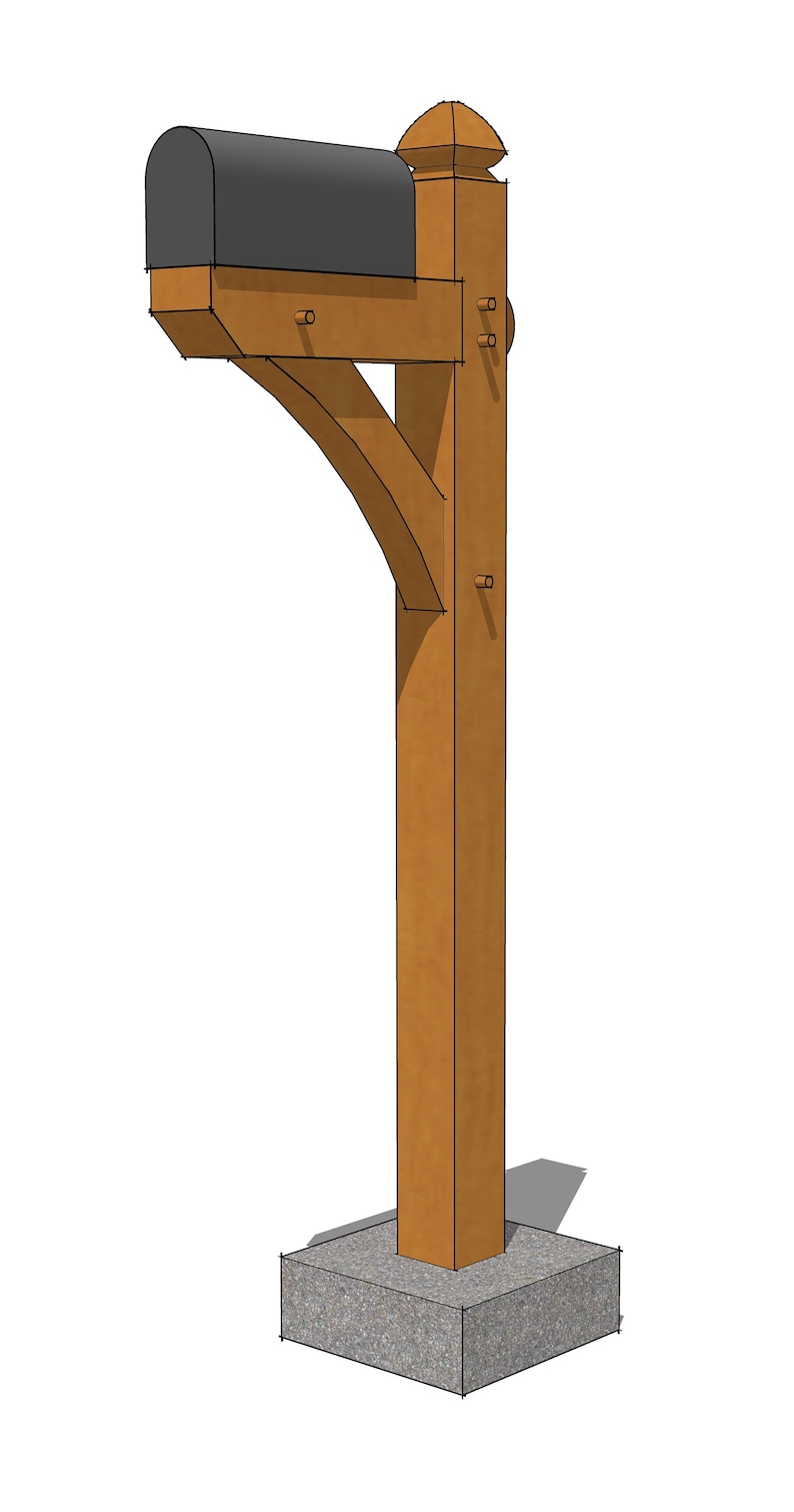 Heavy Timber Mailbox Post Plan - Etsy