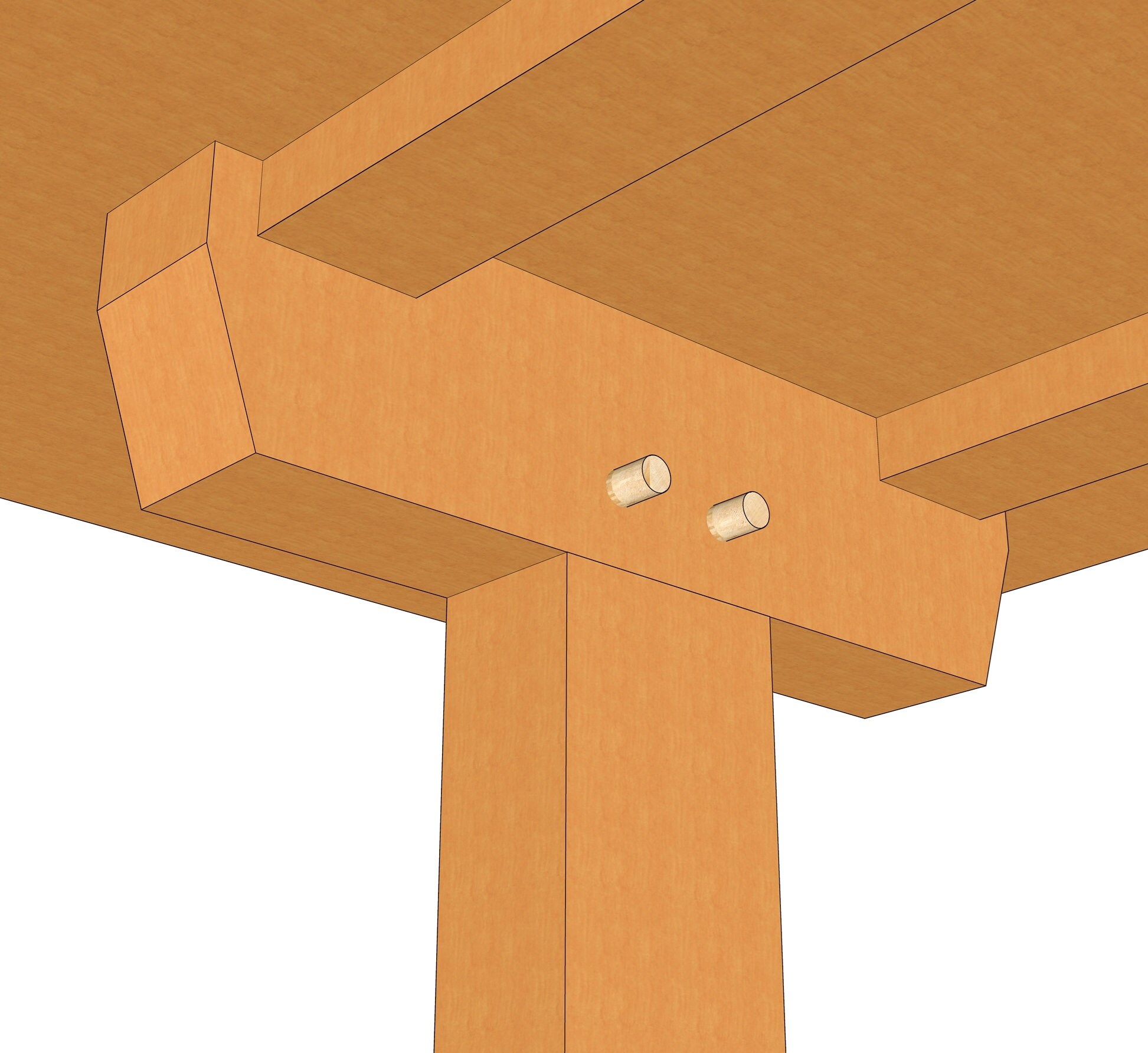 Timber Frame Dining Table Plan - Etsy