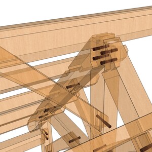 10x10 King Post Truss Plan - Etsy