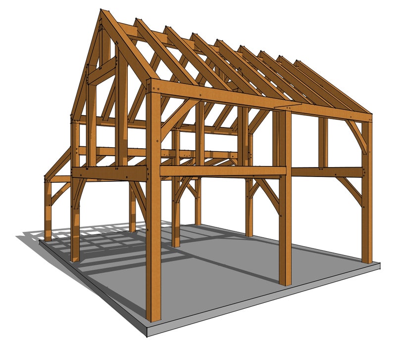 30×24 Timber Frame Cabin Plan - Etsy