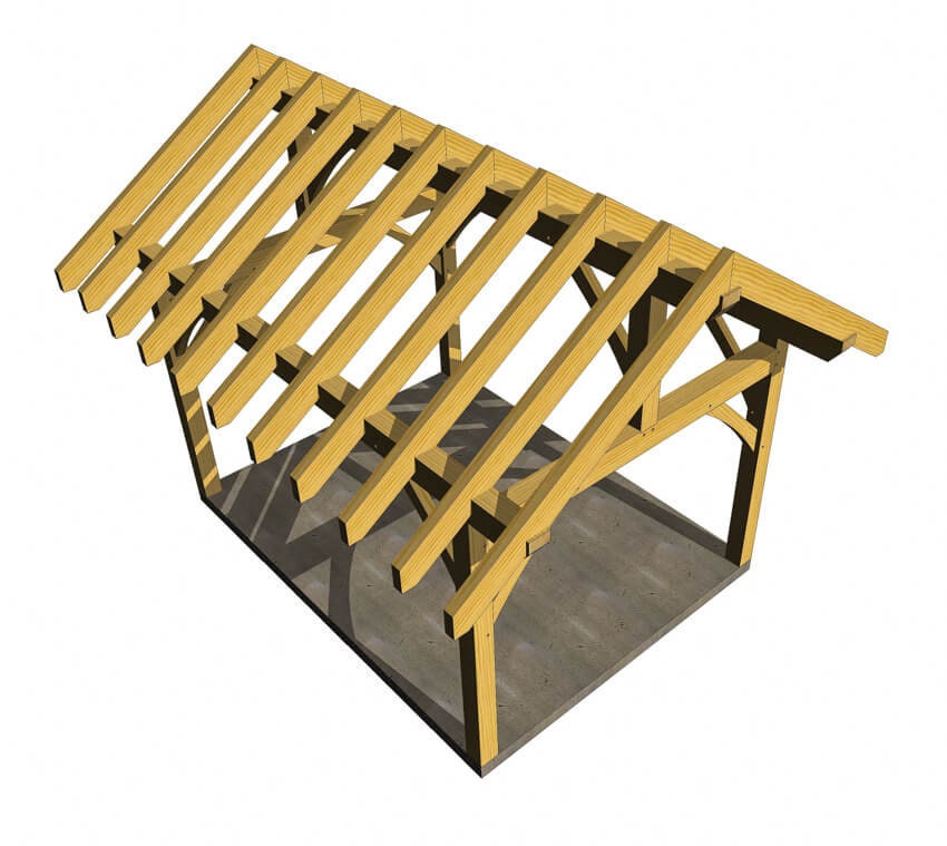 12×16 Timber Frame Plan - Etsy