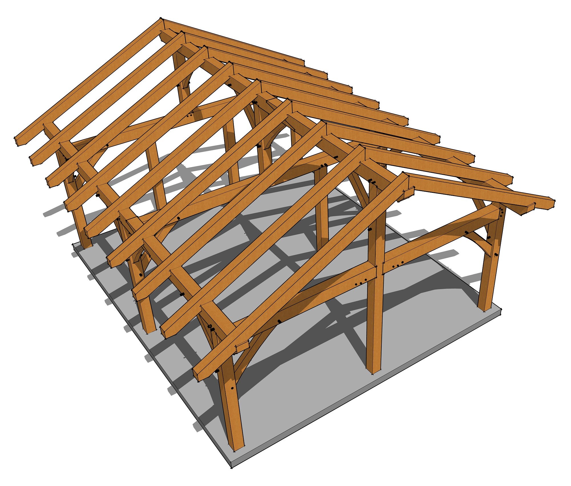 24×24 King Post Plan - Etsy