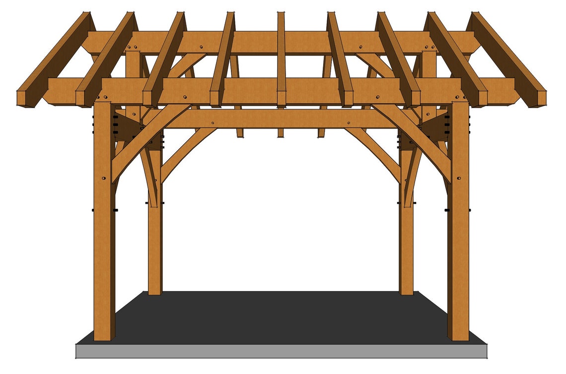 10x14 King Post Plan - Etsy