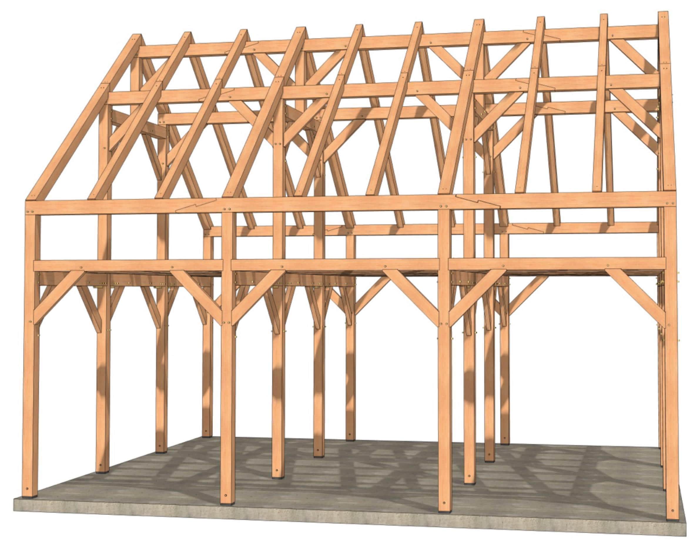 30×36 Heavy Timber Barn Plan - Etsy