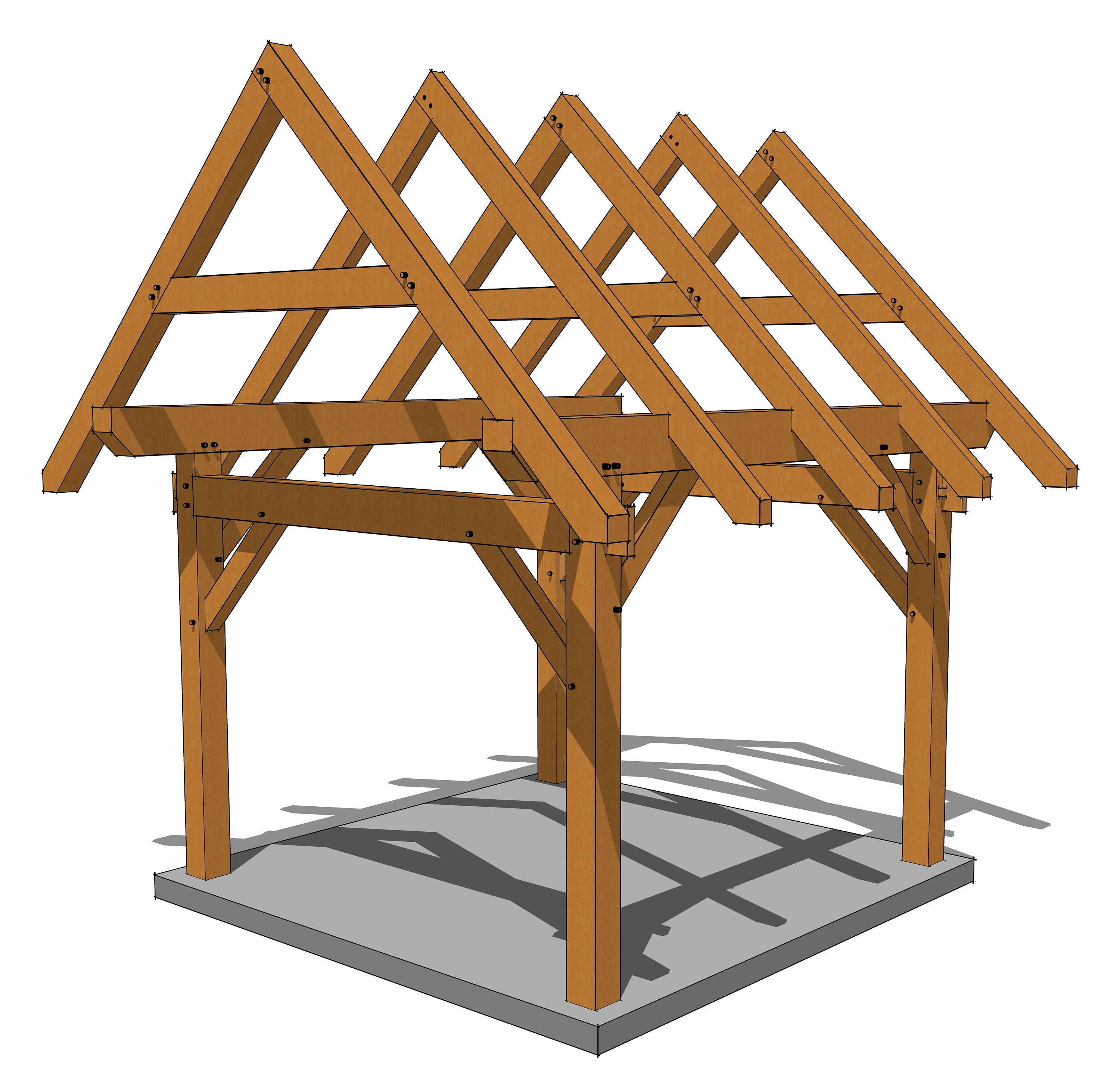 12x12 Timber Frame - Etsy
