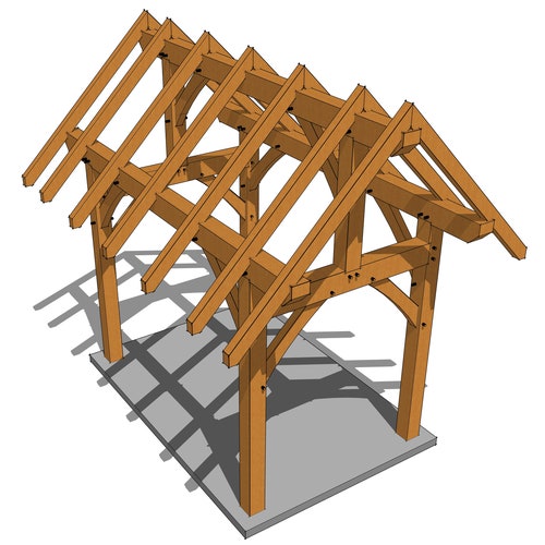 Timber Frame Shed Roof Plan - Etsy