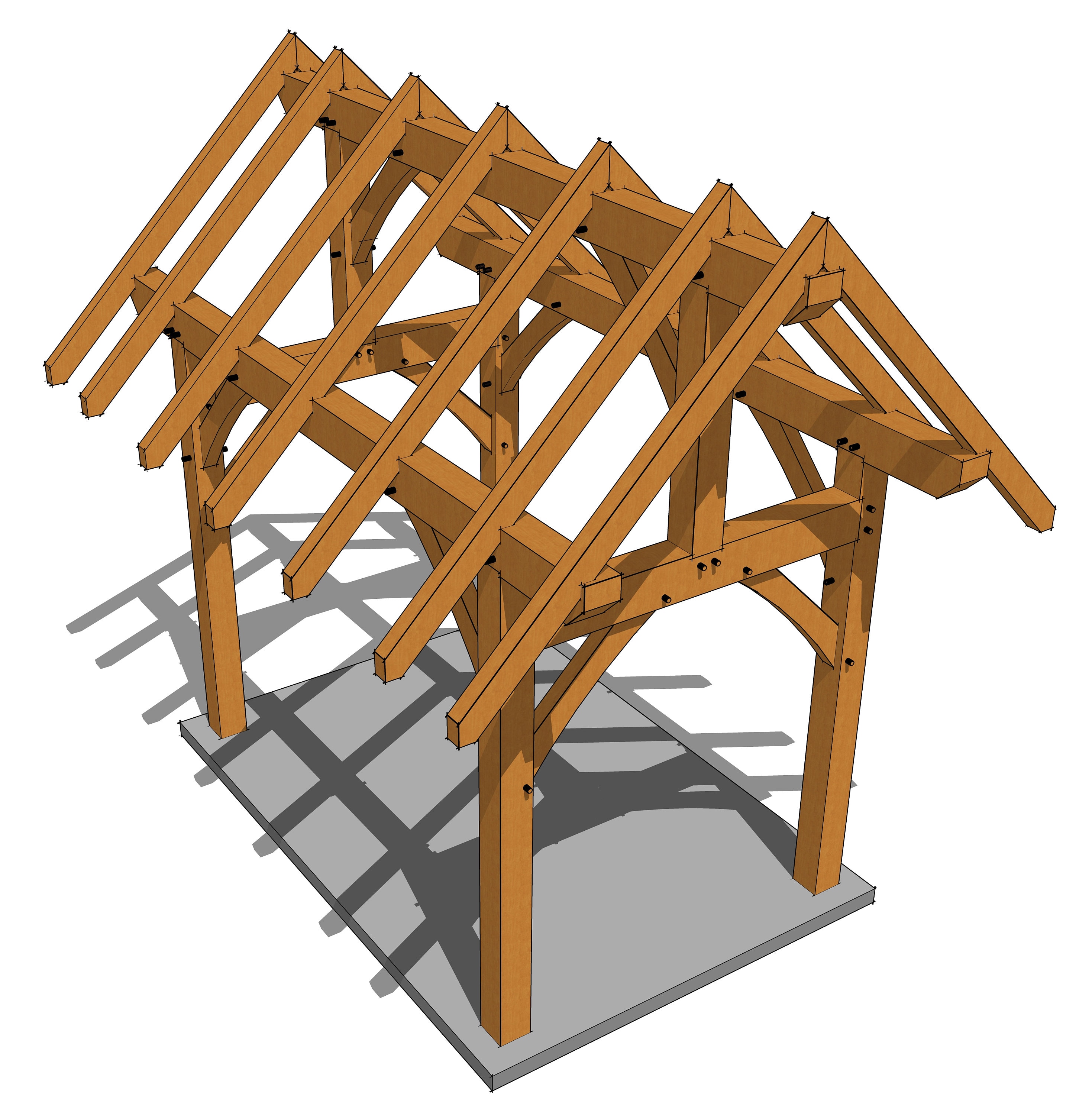 8x12 Timber Frame Plan - Etsy UK