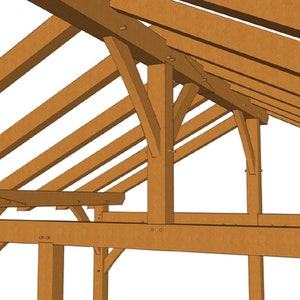 20×24 King Post Timber Frame - Etsy