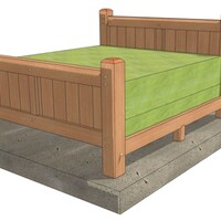 Castle Joint Bed With Headboard, Japanese Joinery Bed, Solid Wood Bed ...