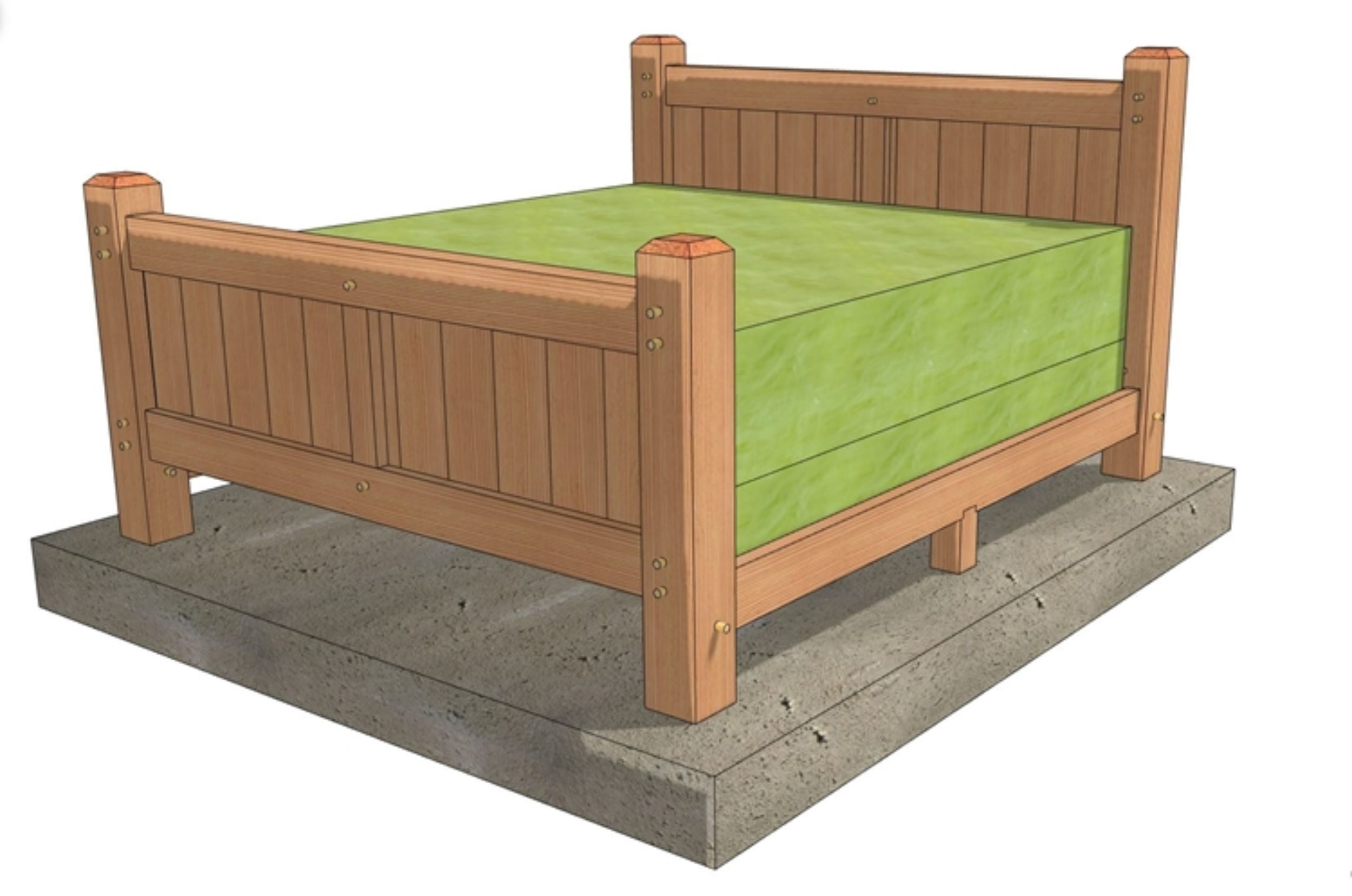 King Size Timber Frame Bed - Etsy