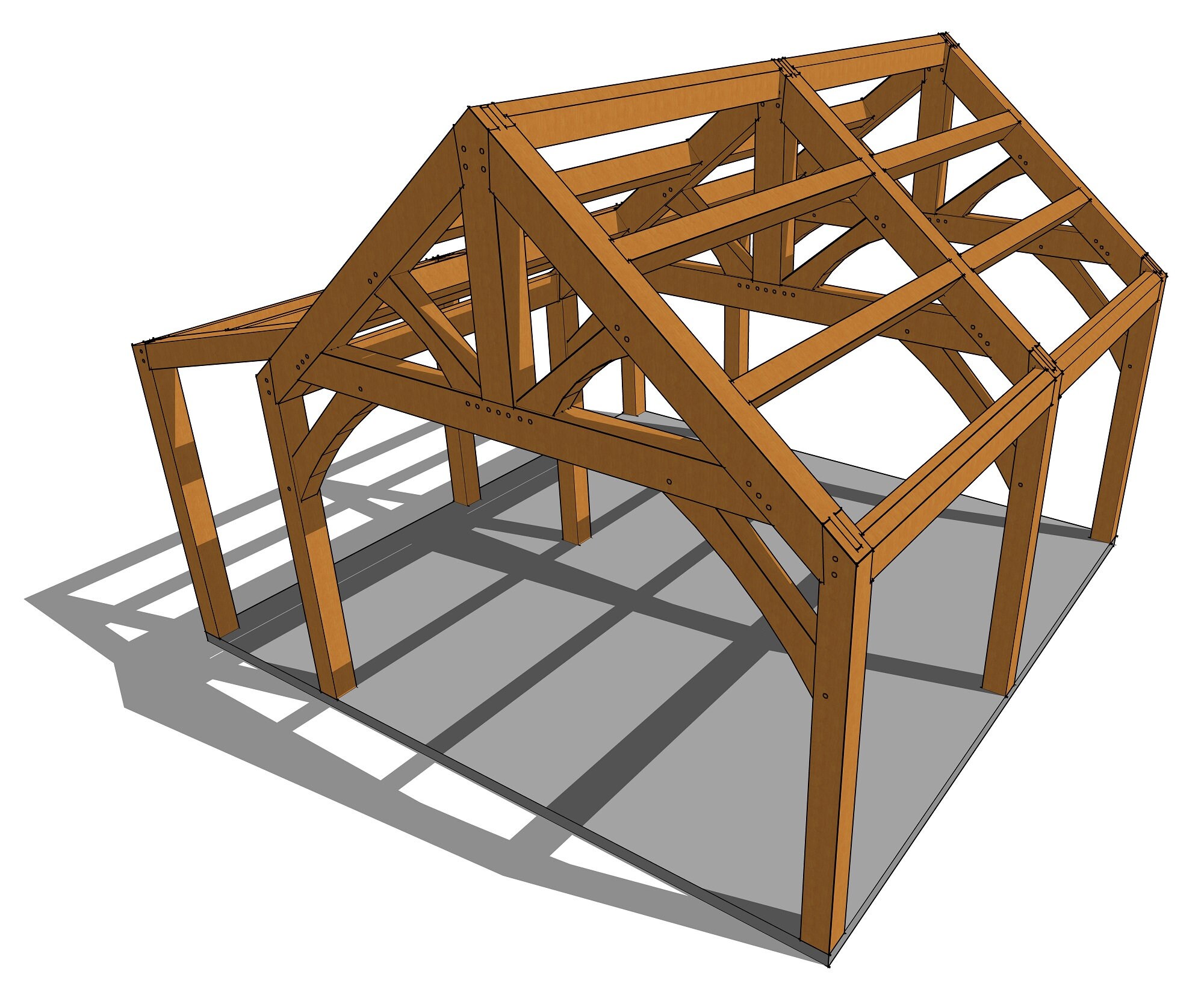 20x20 Timber Frame Plan - Etsy