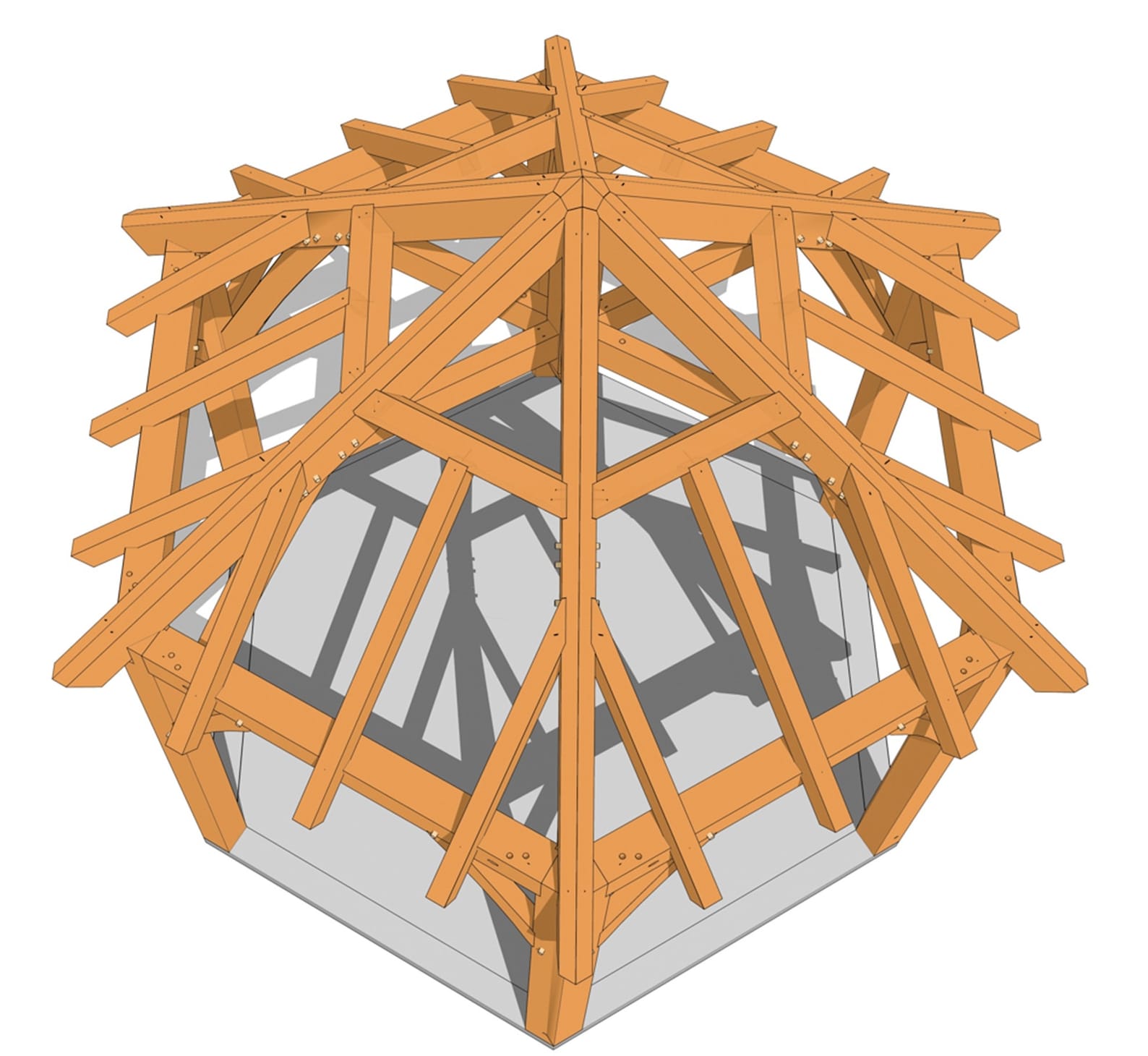 Hexagonal Pergola Plan - Etsy