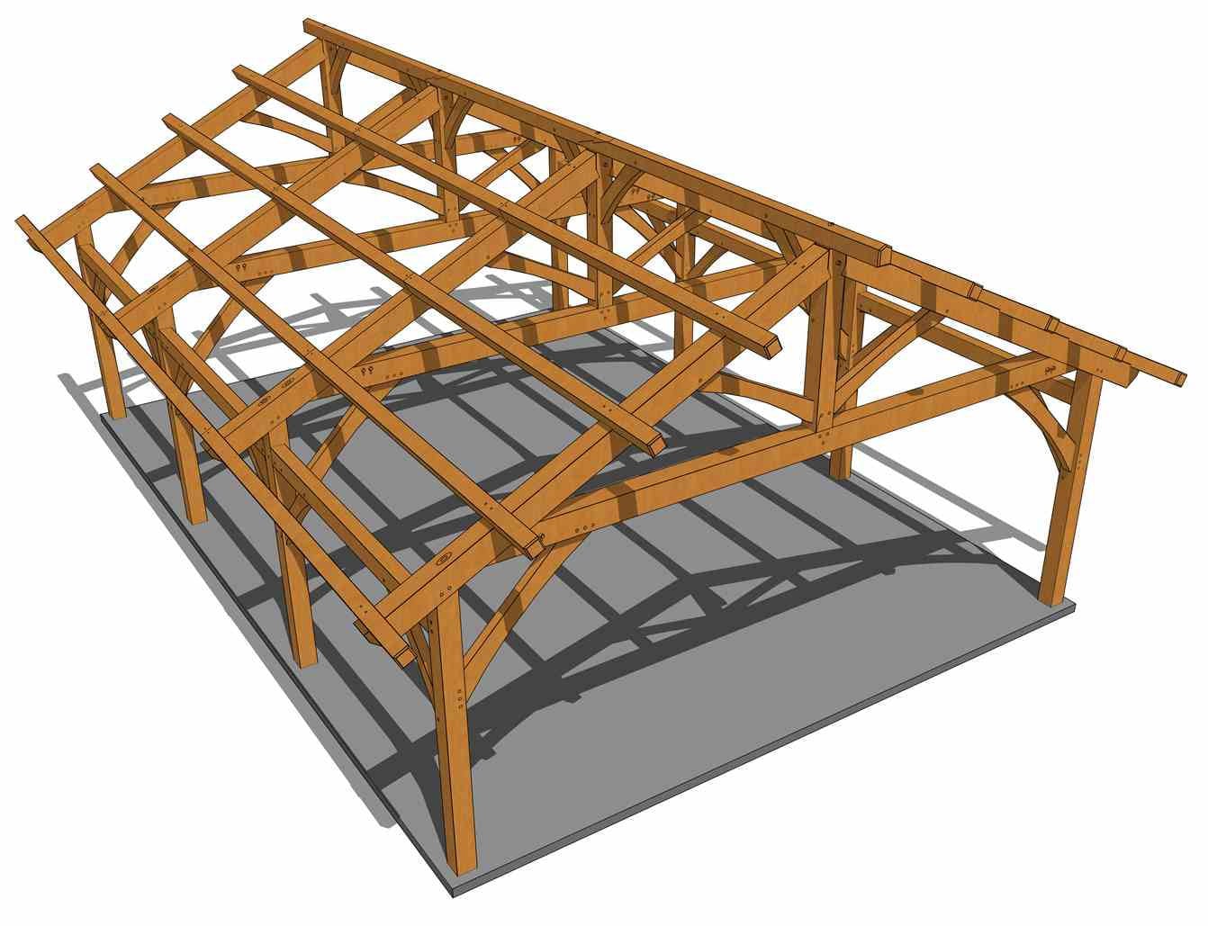 26×36 Timber Frame Carport - Etsy