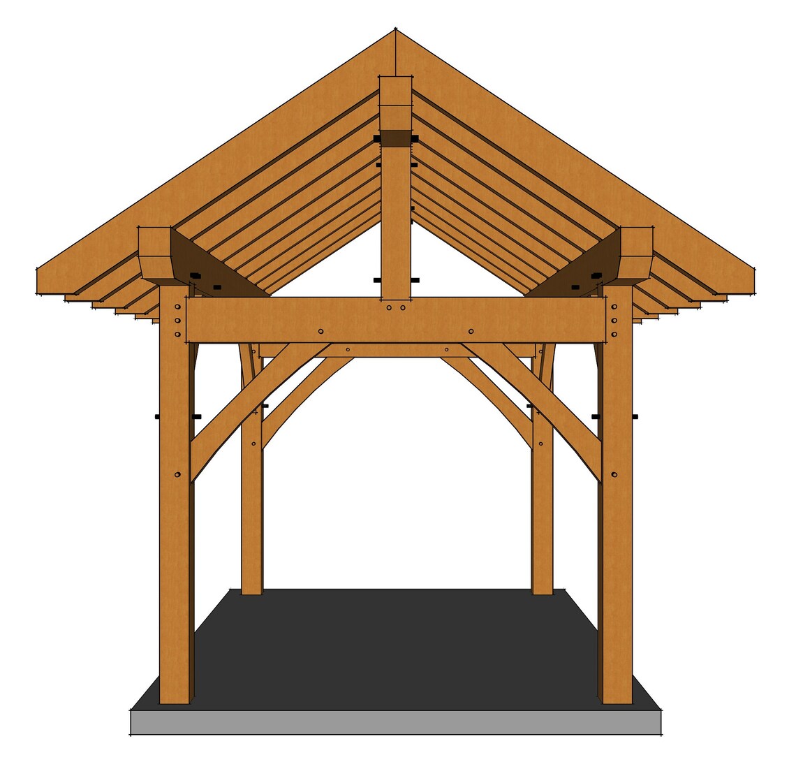 10x14 King Post Plan - Etsy