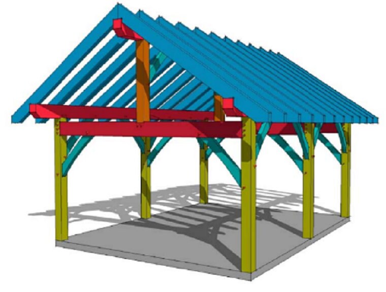 16×20 King Post Plan - Etsy