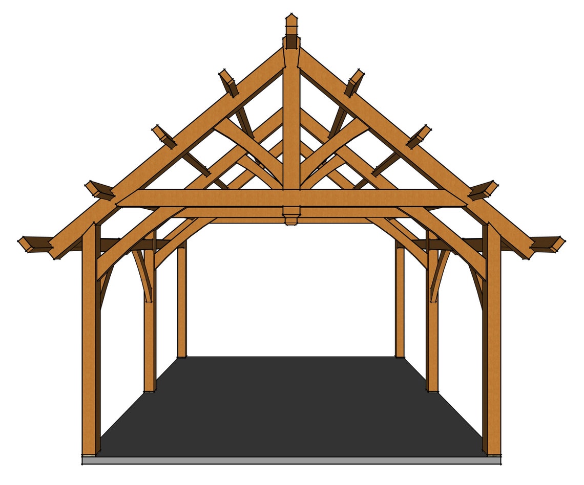 19x22 King Post Plan - Etsy