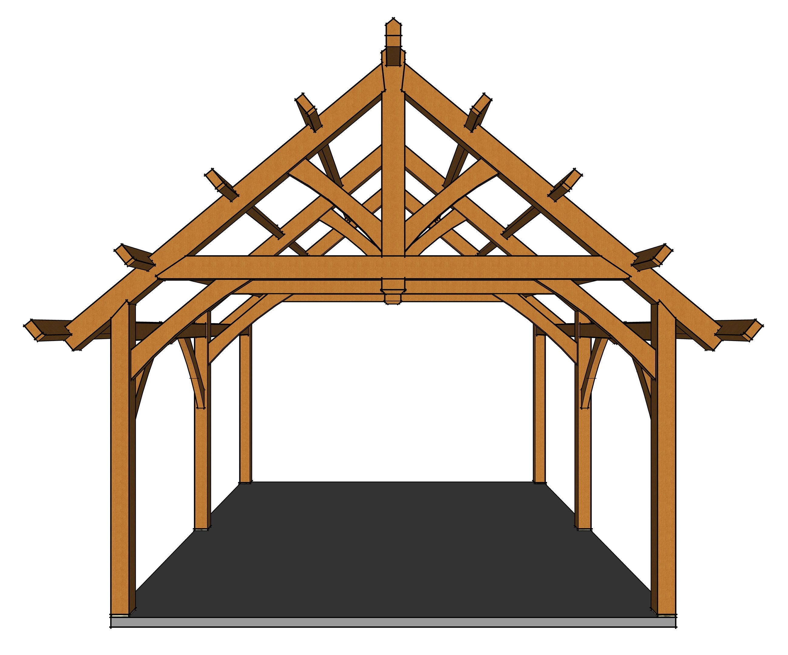 19x22 King Post Plan - Etsy